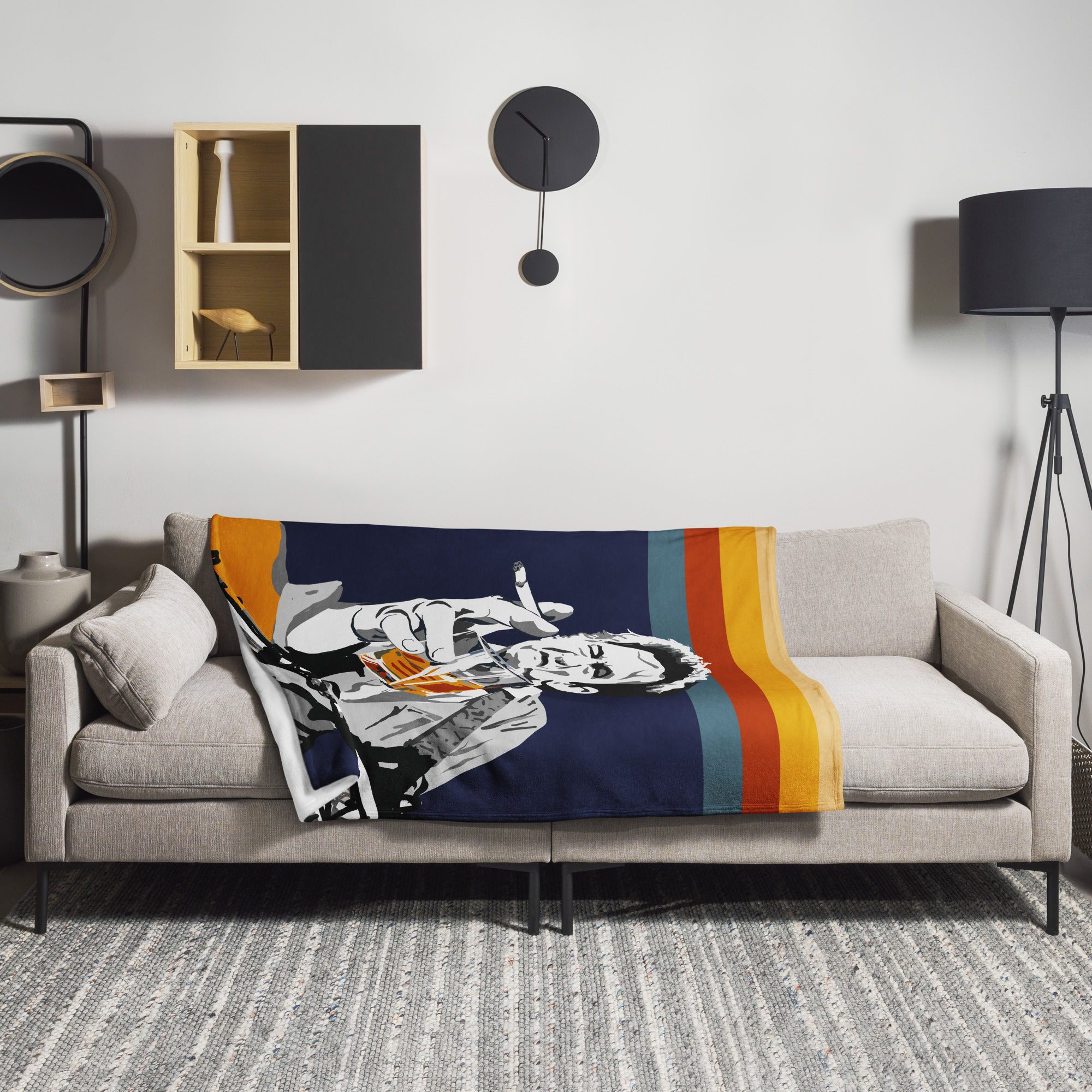 Cash at The Lounge Throw Blanket | UPTRIPPING